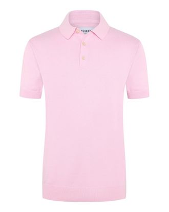 Tom Rusborg Unifarbenes Poloshirt aus Baumwolle mit gerippten B&uuml;ndchen in