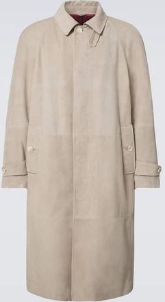 Brunello Cucinelli Mantel aus Veloursleder