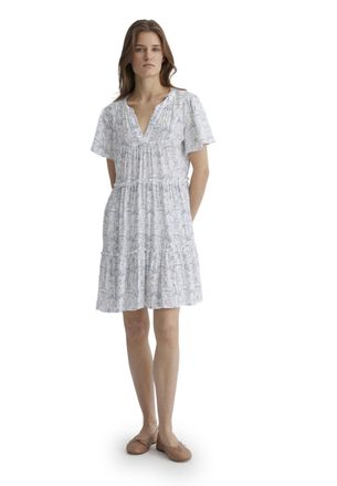 Mavi Damen Woven MINI Dress Kleid, Blue cat Print, M