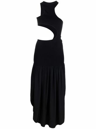 Stella McCartney Asymmetrisches Kleid mit Cut-Outs - Schwarz