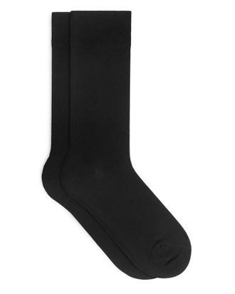 Arket Merzerisierte Baumwollsocken -Schwarz