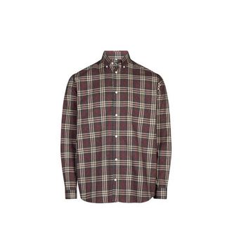 Au Printemps Paris Chemise Iflane col am&eacute;ricain &agrave; carreaux en coton