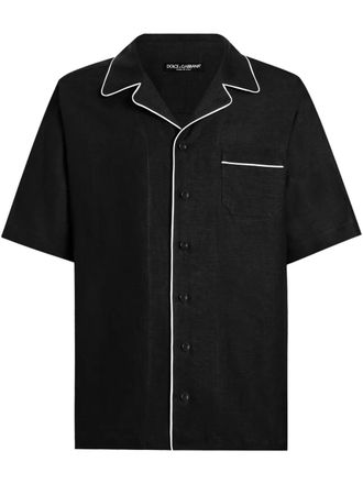 Dolce & Gabbana chemise en soie mélangée - Noir