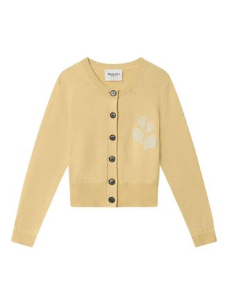 Isabel Marant Gekn&ouml;pfter Newton Cardigan mit Applikation - Gelb