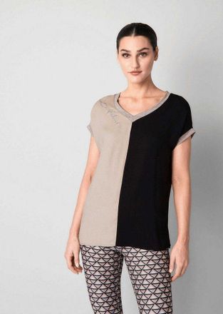 Alba Moda Print-Shirt Shirt im Materialmix