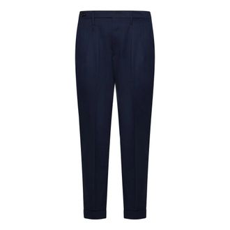 Michael Coal Blaue Slim-Fit Bundfaltenhose - - Trousers - Herren - Blau - W31