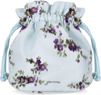 Ganni Femme, Sacs, Bleu, Taille: ONE Size Pochette en nylon imprim&eacute;