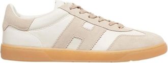 Hogan Femme, Chaussures, Beige, Taille: 38 1/2 EU Baskets Beige Style Cool
