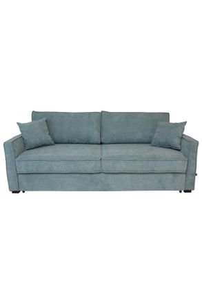 home24 Schlafsofa, Blaugrau, Textil, Buche, massiv, 2-Sitzer, F&uuml;llung: Schaumstoffflocken,Schaumstoffflocken, 242x75x110 cm, Stoffauswahl, Schlafen auf Sitzh