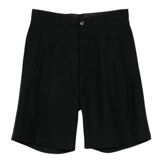 Laneus Stoffhose mit Bundfalten - - Shorts - Herren - Schwarzk - S