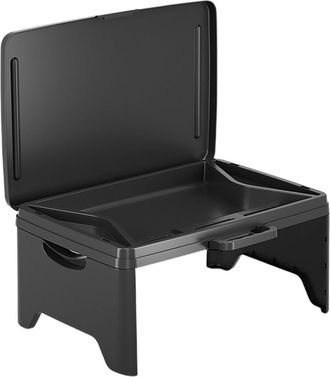 Holibanna SHERCHPRY Klappbarer Tragbarer Laptop Schreibtisch mit Aufbewahrung Multifunktionaler Scho&szlig; und Arbeitstisch f&uuml;r Erwachsene Schwarz Platzsparend f&uuml;r L