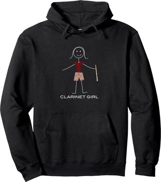 Whyitsme Design Lustiges Damen Klarinettenm&auml;dchen Klarinettenspieler Klarinettenspieler Pullover Hoodie