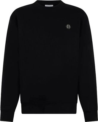 Philipp Plein Homme, Sweatshirts et sweats &agrave; capuche, Noir, Taille: M SweaT-shirt Avec Logo Basique