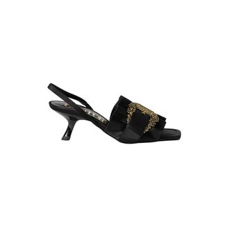 Versace Jeans Couture Femme, Chaussures, Noir, Taille: 37 EU Sandali in satin
