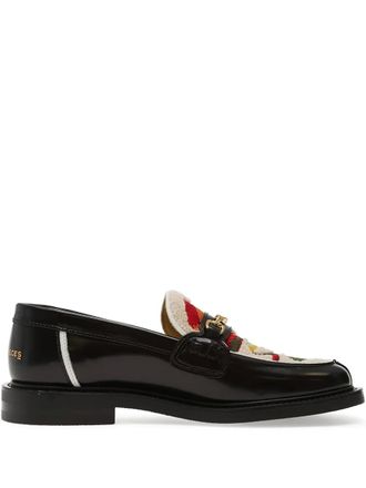 Filling Pieces Loafer mit aufgestickter Kette - Schwarz