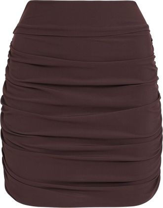 Amir Slama Drapierter Minirock - Braun