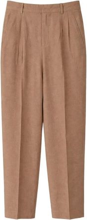 Rossi Rossi, Femme, Pantalons, Brun, Taille: 36 FR Noa Crop Business Linen