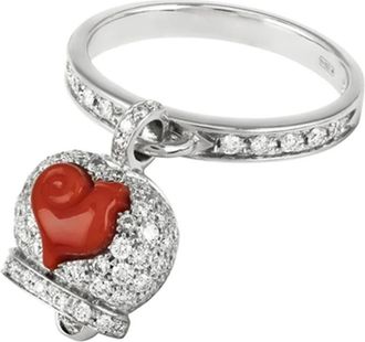 CHANTECLER Femme, Accessoires, Rouge, Taille: 52 MM Campanelle Pav&eacute; Ring