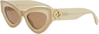 Fendi Braune Cat Eye Sonnenbrille FF Diamonds - - Accessories - unisex - Braun - 52 MM