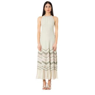 D.exterior Robe longue &eacute;l&eacute;gante - Femme - Robes - Vert - Taille: 38 FR