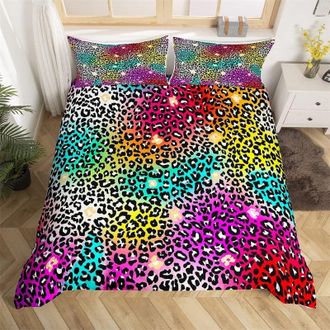 Generic Bettw&auml;sche-Set mit Leopardenmuster,inklusive Kissenbez&uuml;gen,Afrikanische Tiermotive Wie Gepard und Zebra,Pflegeleichte Mikrofaser-Bettw&auml;sche f&uuml;r Jungen