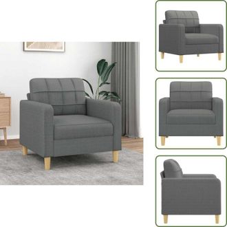 vidaXL Sofasessel Dunkelgrau 60 cm Stoff - Sofasetto - Lounge Chair - Grau Sofa - Wohnzimmersofa - Gem&uuml;tlicher Sessel