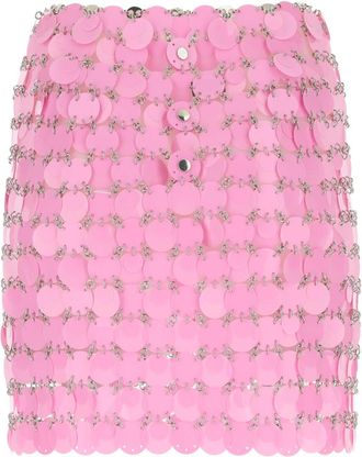 Paco Rabanne Sequin-Embellished Skirt - Pink