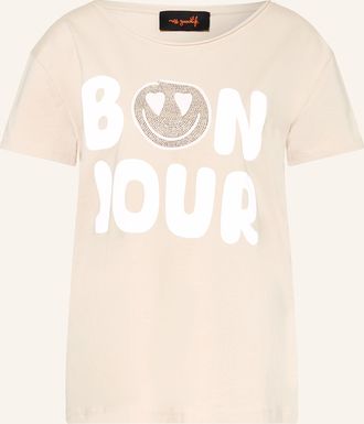 Miss Goodlife Miss Goodlife Oversized-Shirt Mit Schmucksteinen beige
