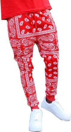 Generic DENGJIAMY Pantalon de jogging bandana cachemire pour homme avec cordon de serrage &agrave; la taille - Imprim&eacute; noix de cajou - Pantalon de skateboard, de sty