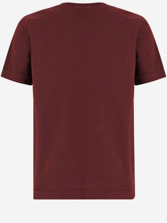 Stone Island Boys Cotton T-Shirt Red T-Shirts And Polos