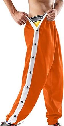 Generic Pantalon De Surv&ecirc;tement &Agrave; Bouton-Pression Lat&eacute;ral pour Homme Pantalon Boutonn&eacute; &Agrave; Ouverture Lat&eacute;rale Grande Taille pour Hommes Pantalon De Jogging pour