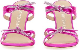 Stuart Weitzman Bow-Detail Buckle Slide Heel Slide - Pink