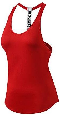 LaoZanA Femme D&eacute;bardeur De Compression sans Manches Haut T-Shirt De Sport pour Exercice Fitness Rouge S