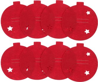 NUOBESTY 8st&uuml;cke Besteckbeutel in Form von Weihnachtskugeln aus Filz Besteckhalter f&uuml;r Partys Gabel und Messertaschen f&uuml;r Festliche Anl&auml;sse