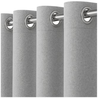 Heimtexland Filz Thermovorhang Blickdicht abdunkelnd isolierend HxB 245x135 cm K&auml;lteschutz Sonnenschutz Gardine Energiesparend Schalld&auml;mpfung Deko Vorhang Woll-Ch