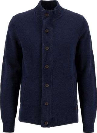 Barbour Homme, Pulls, Bleu, Taille: 2XL Essential Elbow-Patch Cardigan