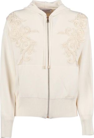 Ermanno Scervino Femme, Sweatshirts et sweats &agrave; capuche, Beige, Taille: 38 FR Maglia C/Cappuccio