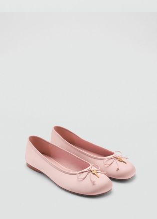 Mango Ballerina mit Schleife und Metalldetail rosa - Damen - 36 - MANGO
