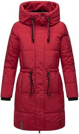 Navahoo Manteau dhiver pour femme manteau matelassé court avec capuche Zuckertatze XIV XS-XXL, rouge foncé, XL