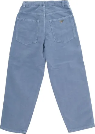 Emporio Armani Boys 5-Pocket Logo Jeans Blue Technical Fabric