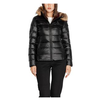 Blauer Schwarze Kapuzen-Zip-Jacke Damen Herbst/Winter - - Jackets - Damen - Schwarzk - 2XL