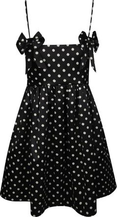 Ganni Femme, Robes, Noir, Taille: 40 FR Mini Abito Bretellina Stampa Pois