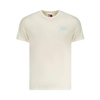 Tommy Hilfiger Klassisches Beiges Baumwoll-T-Shirt - - Tops - Herren - Beige - M