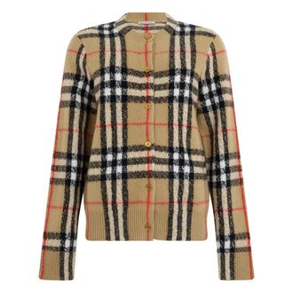 Burberry Karierter Kaschmir-Cardigan - - Knitwear - Damen - Beige - M
