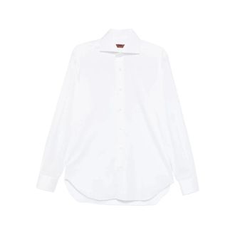 Barba Chemise &agrave; ourlet arrondi - Homme - Chemises - Blanc - Taille: XL