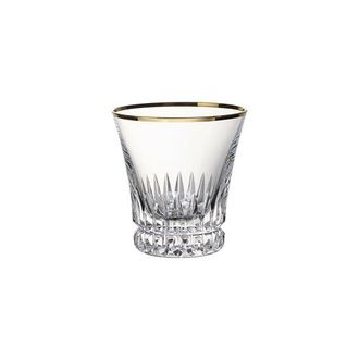 Villeroy & Boch lot de verres &agrave; eau avec bord dor&eacute; Grand Royal Gold, verres &agrave; eau de 200 ml, verre cristallin, transparent
