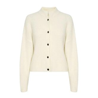 Gestuz Weicher Ivory Kurz Cardigan Alphagz Stil - - Knitwear - Damen - Wei&szlig; - XS