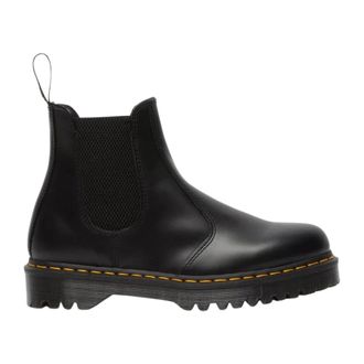 Dr. Martens Femme, Chaussures, Noir, Taille: 39 EU Bottes Chelsea en Cuir Noir Lisse