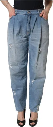 Dolce & Gabbana Femme, Jeans, Bleu, Taille: 42 FR Jean en denim fusel&eacute;