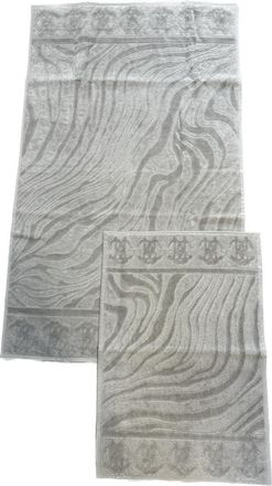 Roberto Cavalli Okapi Frottee-Handt&uuml;cher aus reiner Baumwolle, 2 St&uuml;ck, Grau